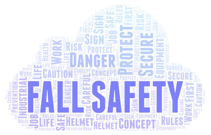 Fall Protection Safety Word Cloud. Stock Illustration - Illustration of ...