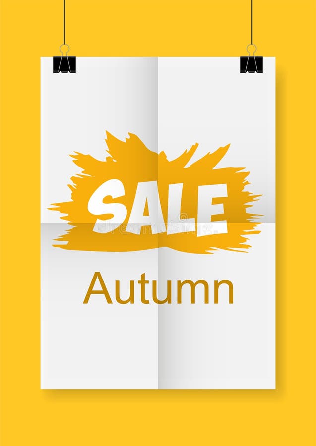 The Fall Sale Banner Ad Has a Bright Yellow Background with Eye ...
