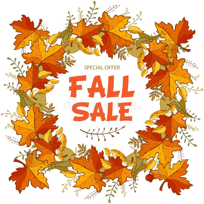 Fall Sale, Discount Poster Design Template. Promotion Banner for Shop ...