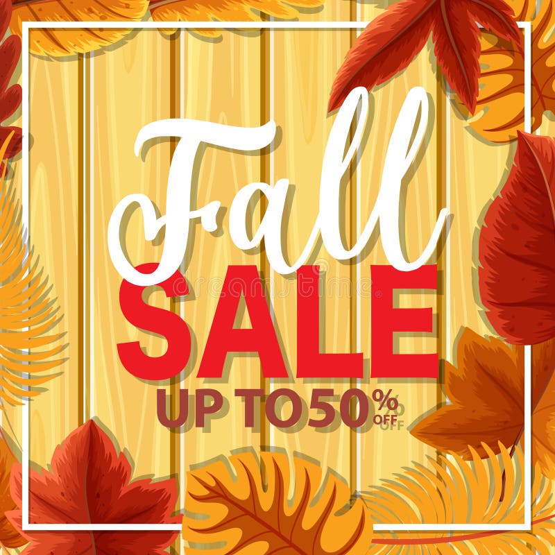 Fall sale banner template stock vector. Illustration of discount ...