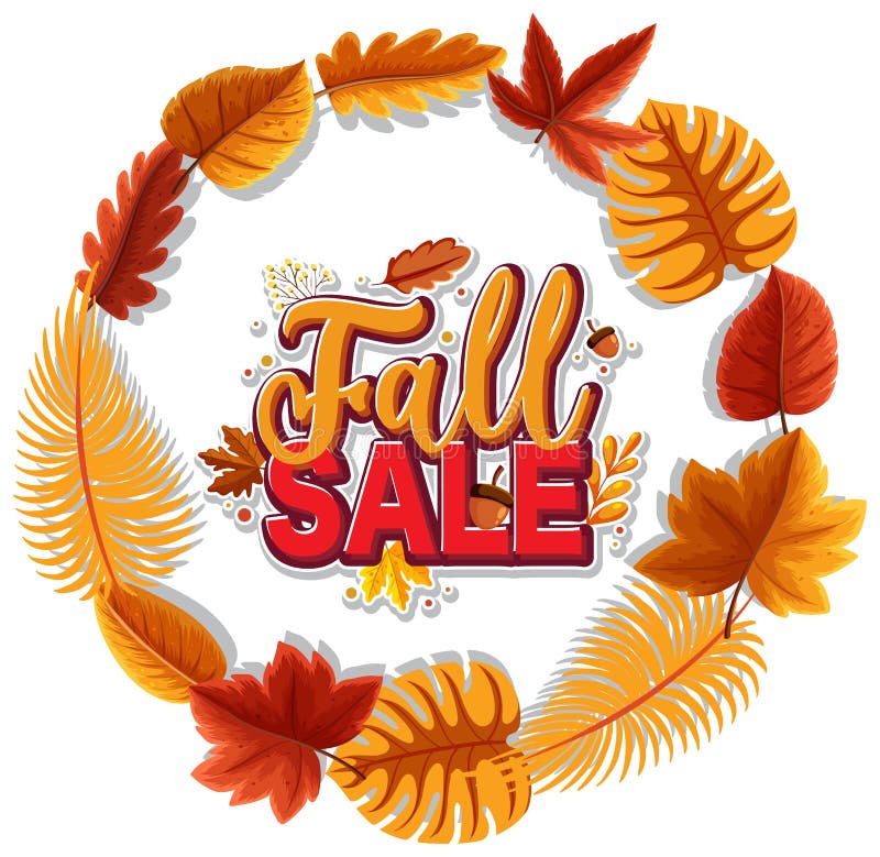 Fall sale banner template stock vector. Illustration of promo - 231068228