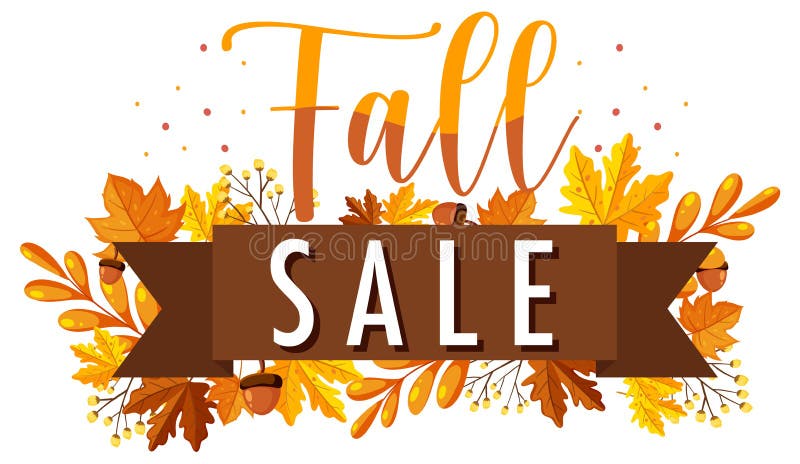 Fall sale banner template stock vector. Illustration of offer - 231068249