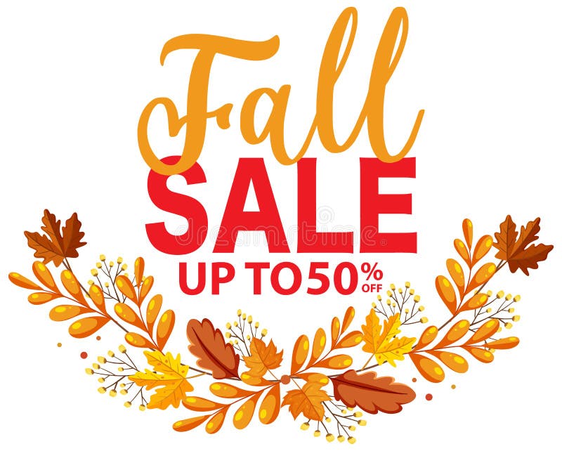 Fall sale banner template stock vector. Illustration of maple - 231277482