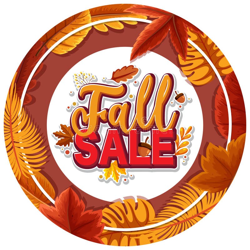 Fall sale banner template stock vector. Illustration of clip - 232385663
