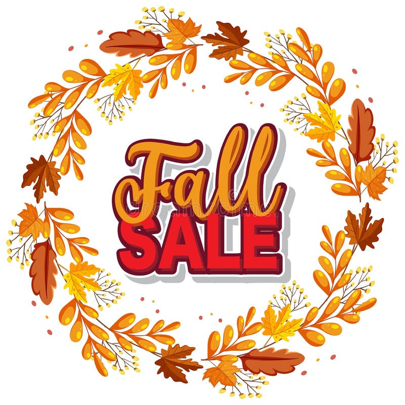 Fall sale banner template stock vector. Illustration of promotion ...