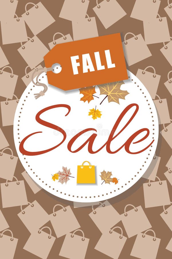 Fall Sale Shopping Bag Vector Background 2 Stock Vector - Illustration ...