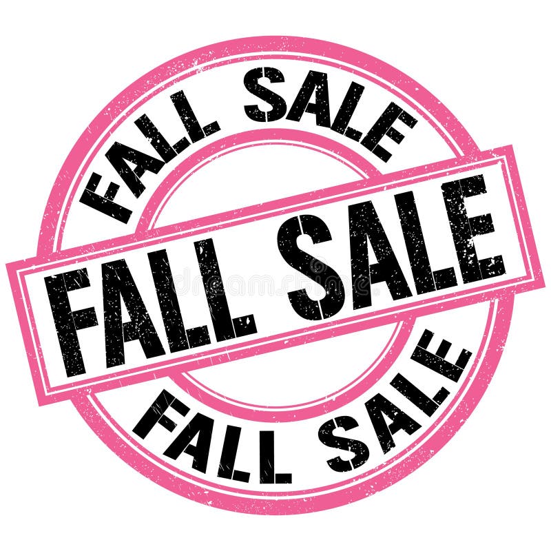 FALL SALE Text on Pink-black Round Stamp Sign Stock Illustration ...