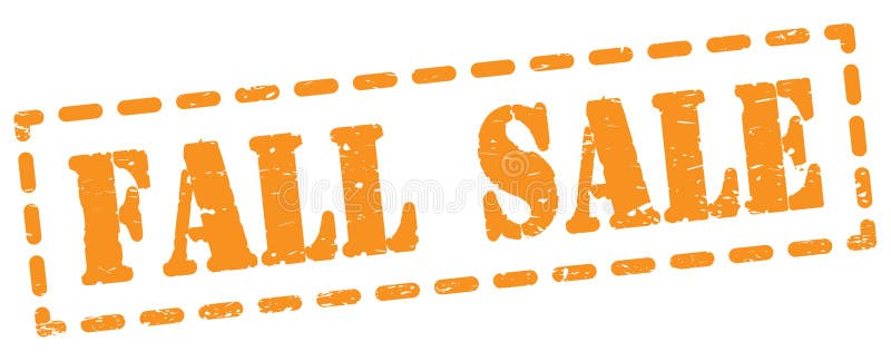 FALL SALE Text Written on Orange Stamp Sign Stock Illustration ...