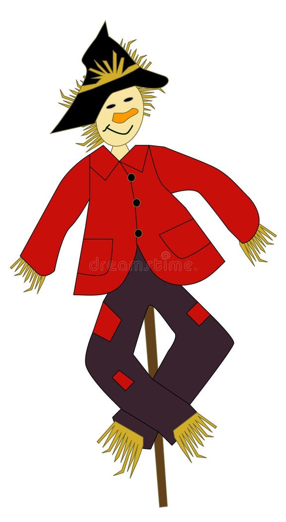 Fall scarecrow stock vector. Illustration of stick, november - 3370228