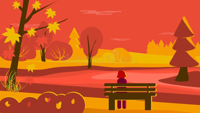 Fall scene stock vector. Illustration of countryside - 30553607