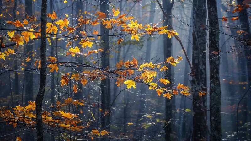Fall Scene Trees and Leaves in Sunlight Fall Scene Trees and Leaves ...