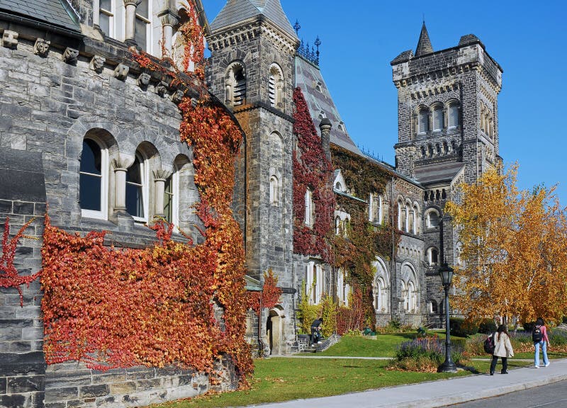 Fall Scene on University Campus Editorial Image - Image of university ...