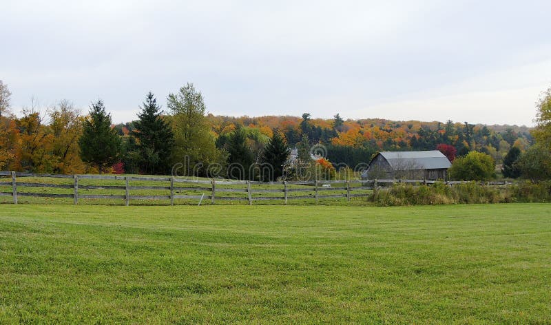 Fall Scenery with Old Barn in Ontario Stock Image - Image of landscape ...