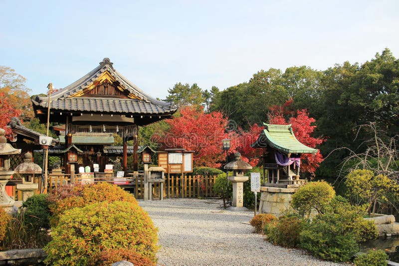The Fall Season at Buddhist Temple Kyoto Stock Photo - Image of green ...