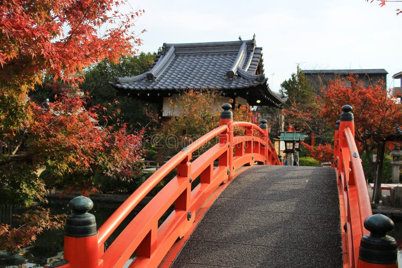 The Fall Season at Buddhist Temple Kyoto Stock Photo - Image of ...