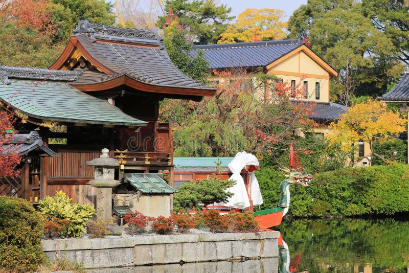 The Fall Season at Buddhist Temple Kyoto Stock Image - Image of history ...