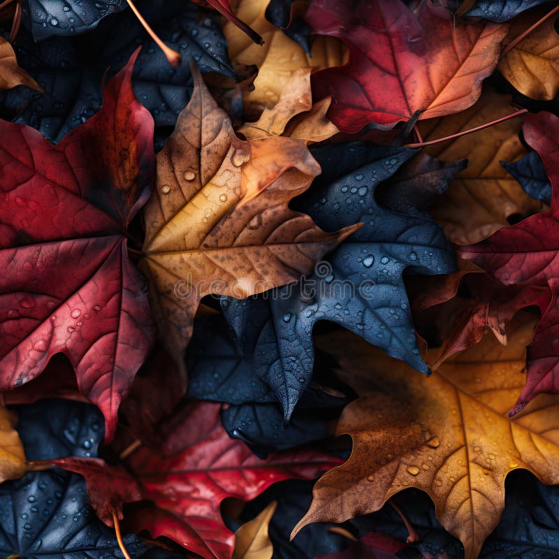 Fall Season in Canada Designer Textile AI Generated Stock Illustration ...