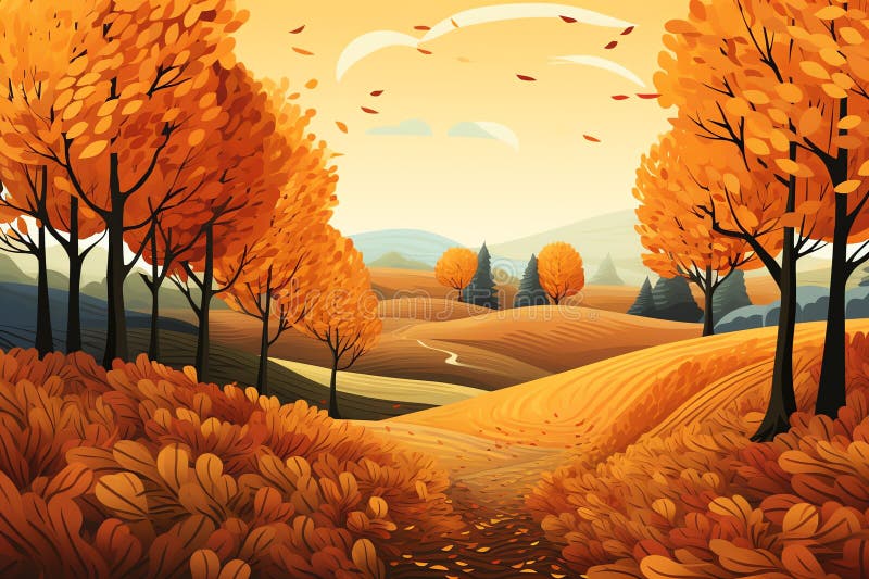 Fall Season Design Vector Fall Background Stock Illustration ...