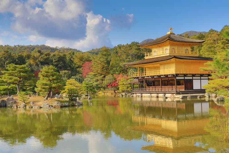 Fall Season of Kinkaku-ji Zen Buddhist Temple Stock Image - Image of ...