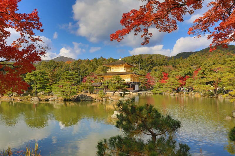 Fall Season of Kinkaku-ji Zen Buddhist Temple Stock Image - Image of ...