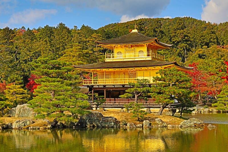 Fall Season of Kinkaku-ji Zen Buddhist Temple Stock Photo - Image of ...