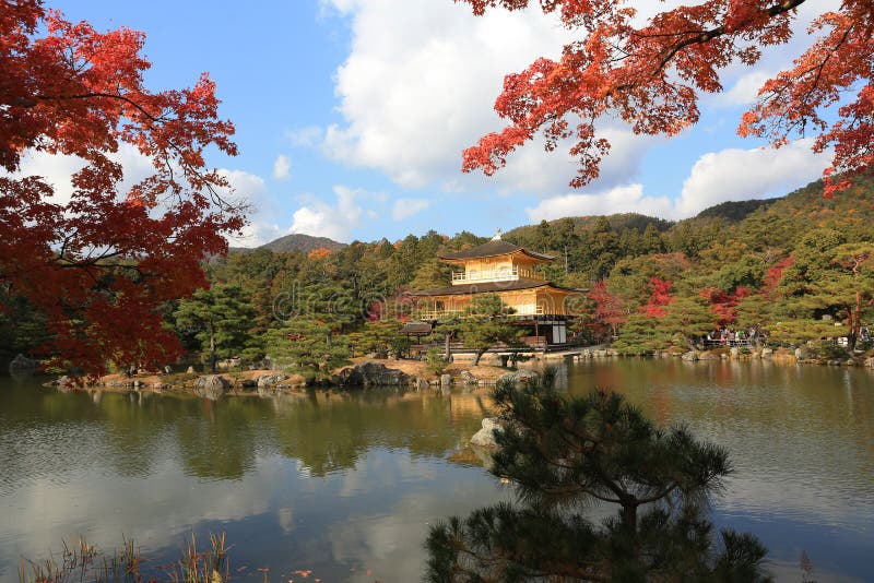 Fall Season of Kinkaku-ji Zen Buddhist Temple Stock Image - Image of ...
