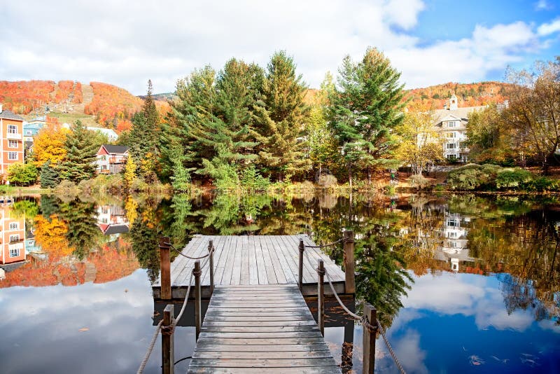 Fall Season in Mont-Tremblant, Canada Stock Image - Image of fall ...