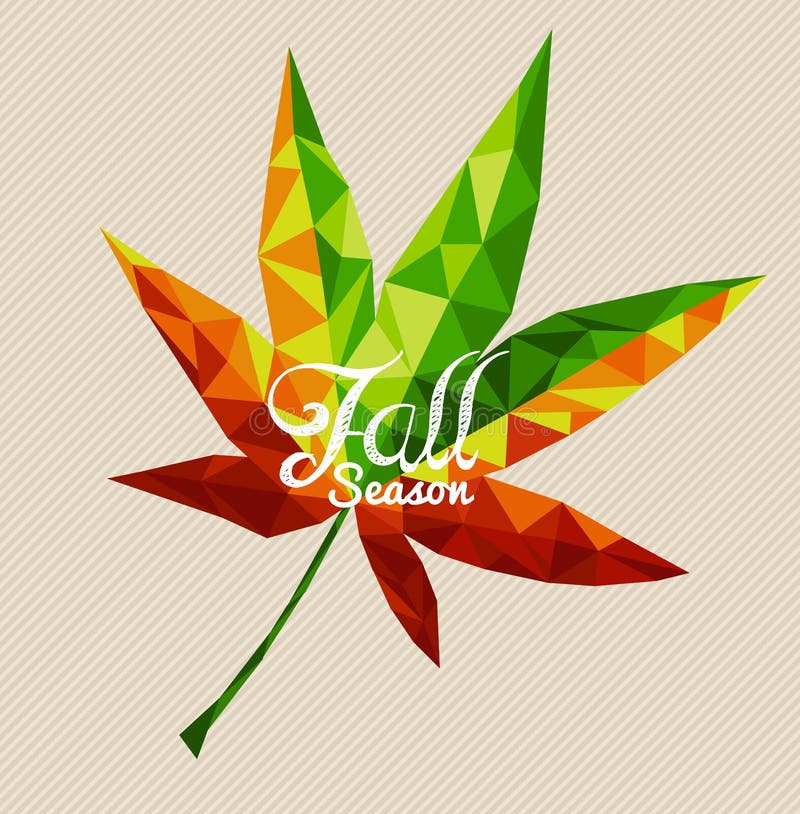 Fall Season Triangle Leaves Composition Icon Set. EPS10 File. Stock ...