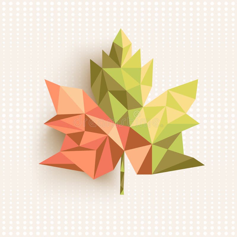 Fall Season Triangle Leaves Composition Icon Set. EPS10 File. Stock ...