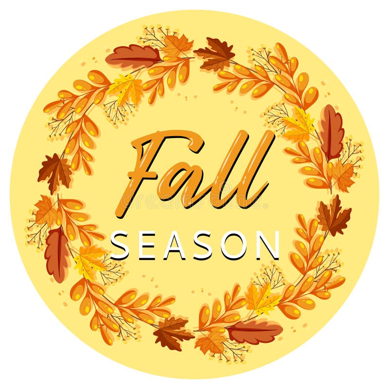 Fall Season Typographic Banner Stock Vector - Illustration of ...
