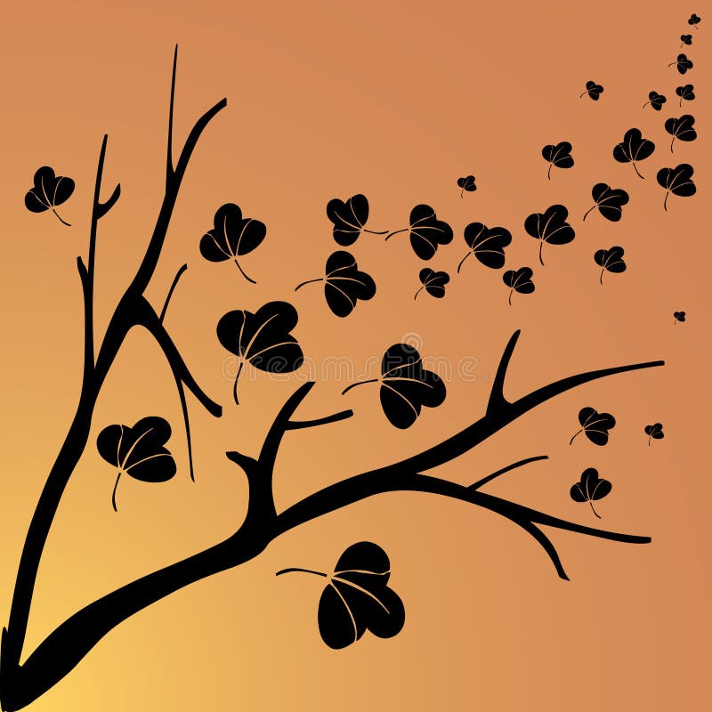 Fall silhouettes stock vector. Illustration of wallpaper - 5835561