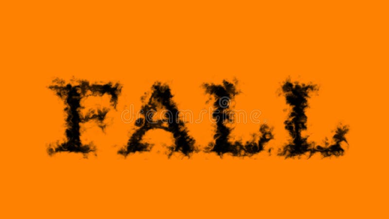 Fall Smoke Text Effect Orange Isolated Background Stock Footage - Video ...