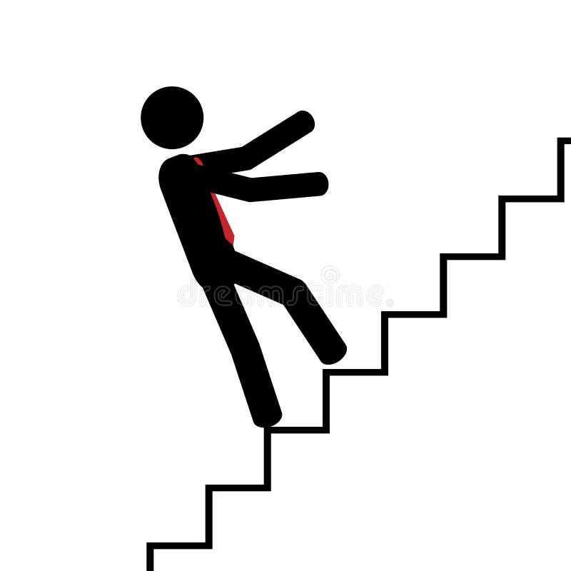 Man Falling Down Stairs Stock Illustrations – 196 Man Falling Down ...