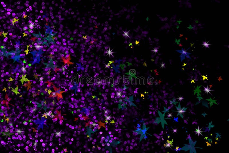 Fall Star Color Abstract of Blur Colorful Light Interior Maple Night ...