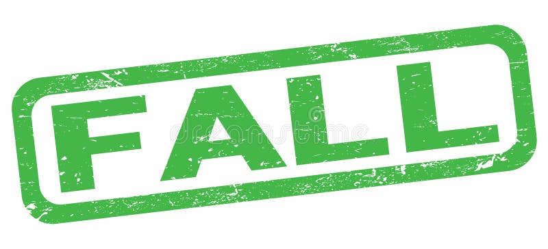 FALL Text Written on Green Rectangle Stamp Stock Illustration ...