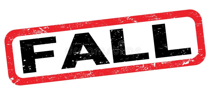 FALL Text Written on Red-black Rectangle Stamp Stock Illustration ...