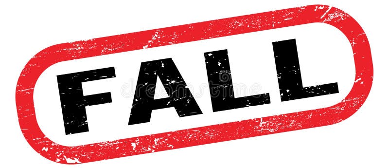 FALL, Text Written on Red-black Stamp Sign Stock Illustration ...