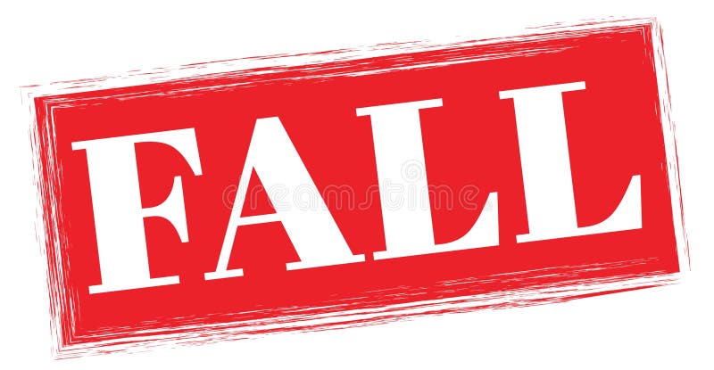 FALL Text Written on Red Stamp Sign Stock Illustration - Illustration ...