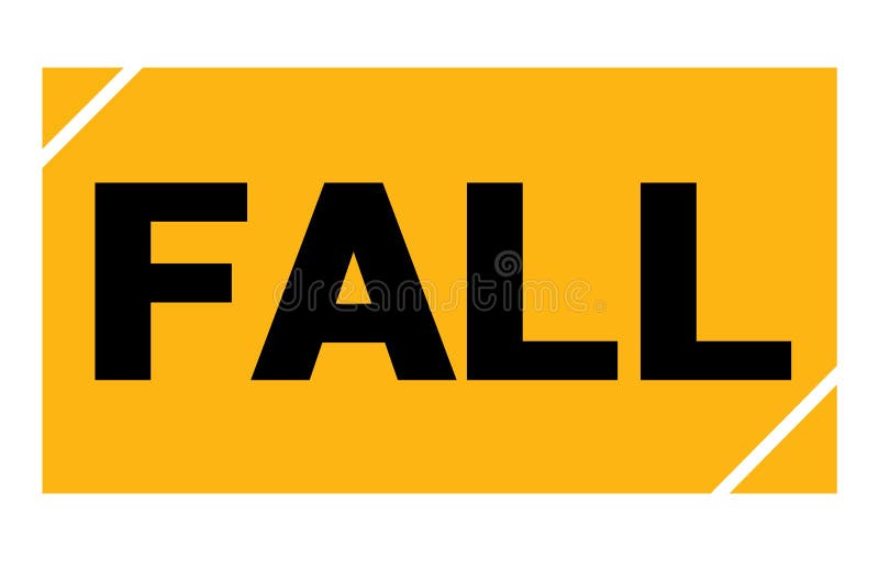 FALL Text Written on Yellow-black Stamp Sign Stock Illustration ...