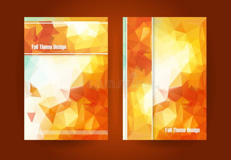 Fall theme flyer stock vector. Illustration of polygonal - 78504063