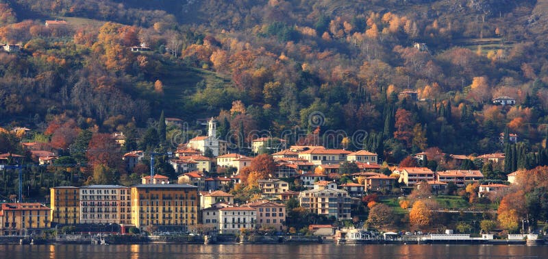 Fall Time on Lake Como in Italy. Stock Photo - Image of panorama ...
