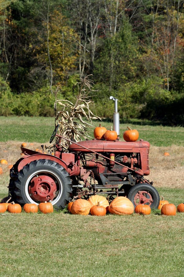 Fall Tractor stock photo. Image of color, bdingman, trees - 17268552