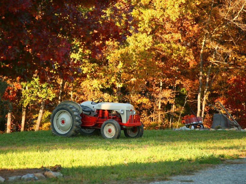 Fall Tractor stock photo. Image of antique, vehicle, classic - 7933940