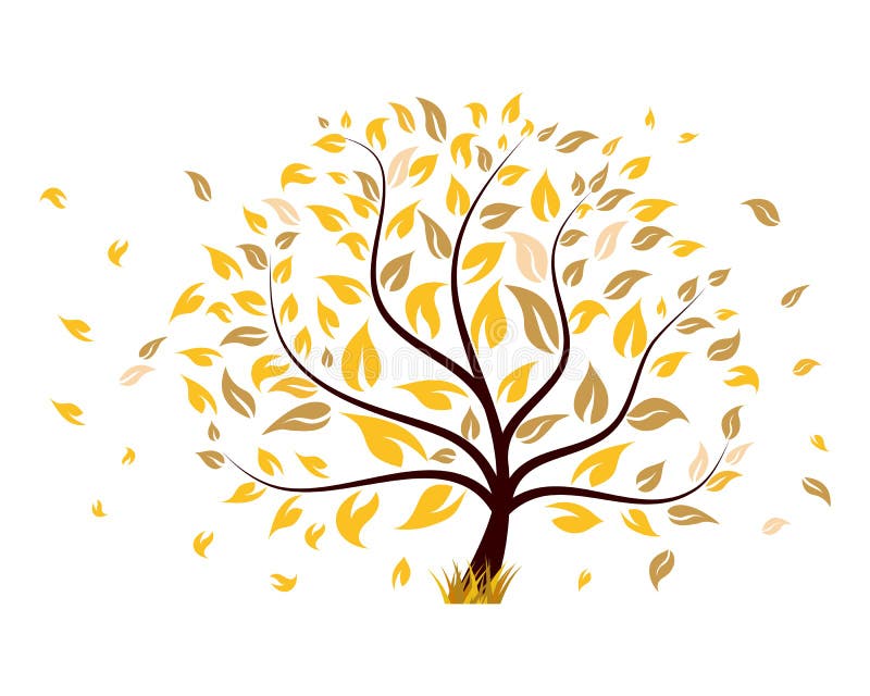 Fall Tree stock vector. Illustration of light, abstract - 252957827