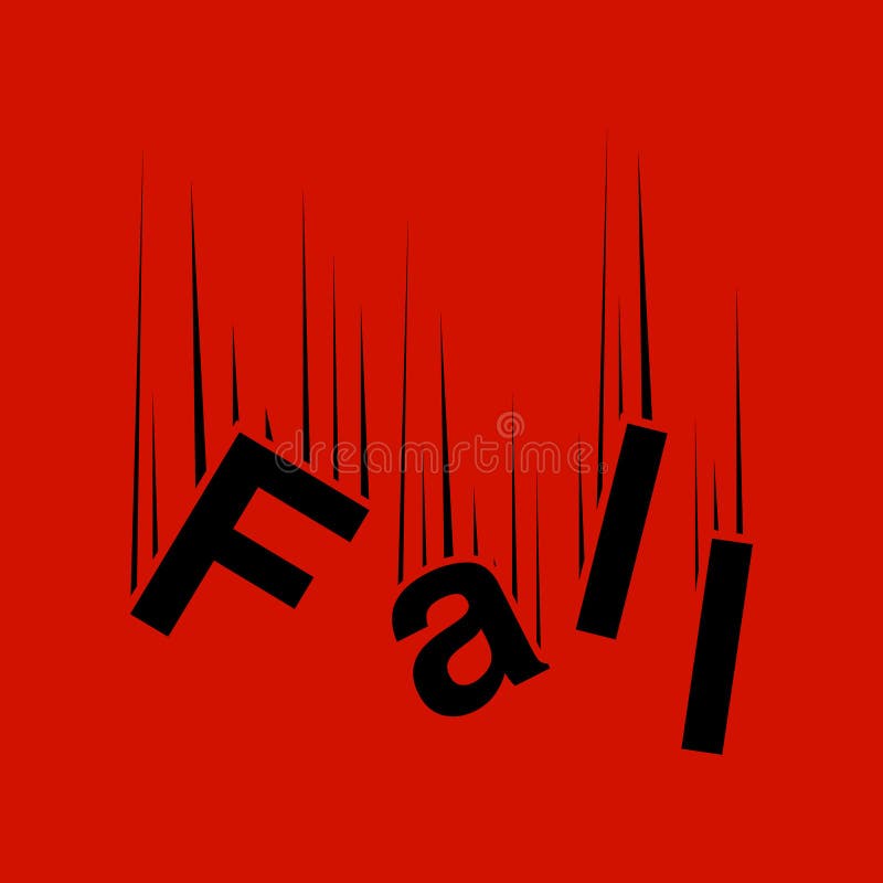 Fall Typography with Falling Sensation.Fall Typography with Falling ...