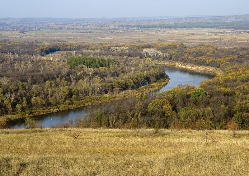 Fall Ukrainian Landscape stock image. Image of field - 48543023