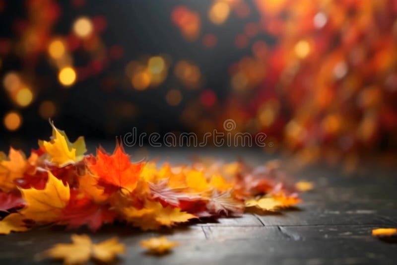 Autumn Horizontal Bokeh Video with Falling Maple Leaves Stock Footage ...