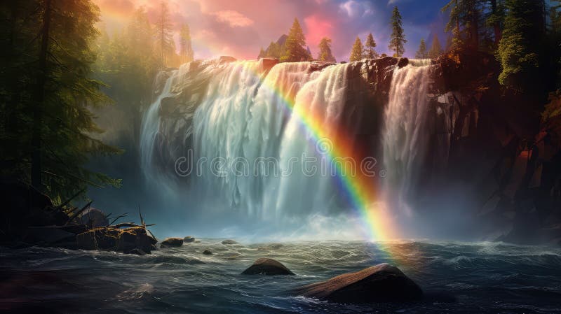 Fall water light stock illustration. Illustration of vibrant - 368377956