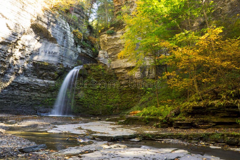 Fall Waterfall stock photo. Image of landscape, foliage - 61856970