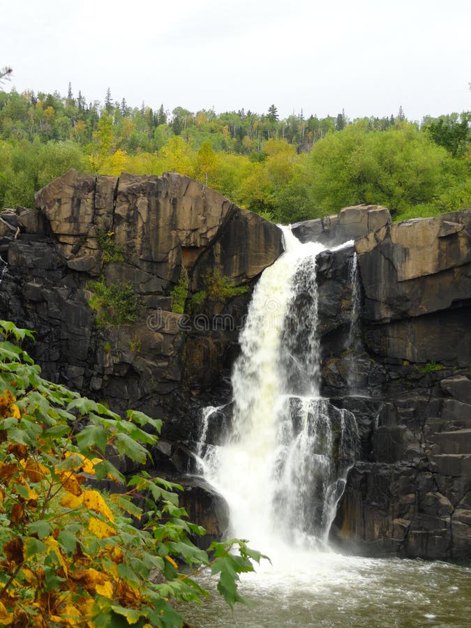 Ely Minnesota waterfall stock image. Image of waterway - 233283637